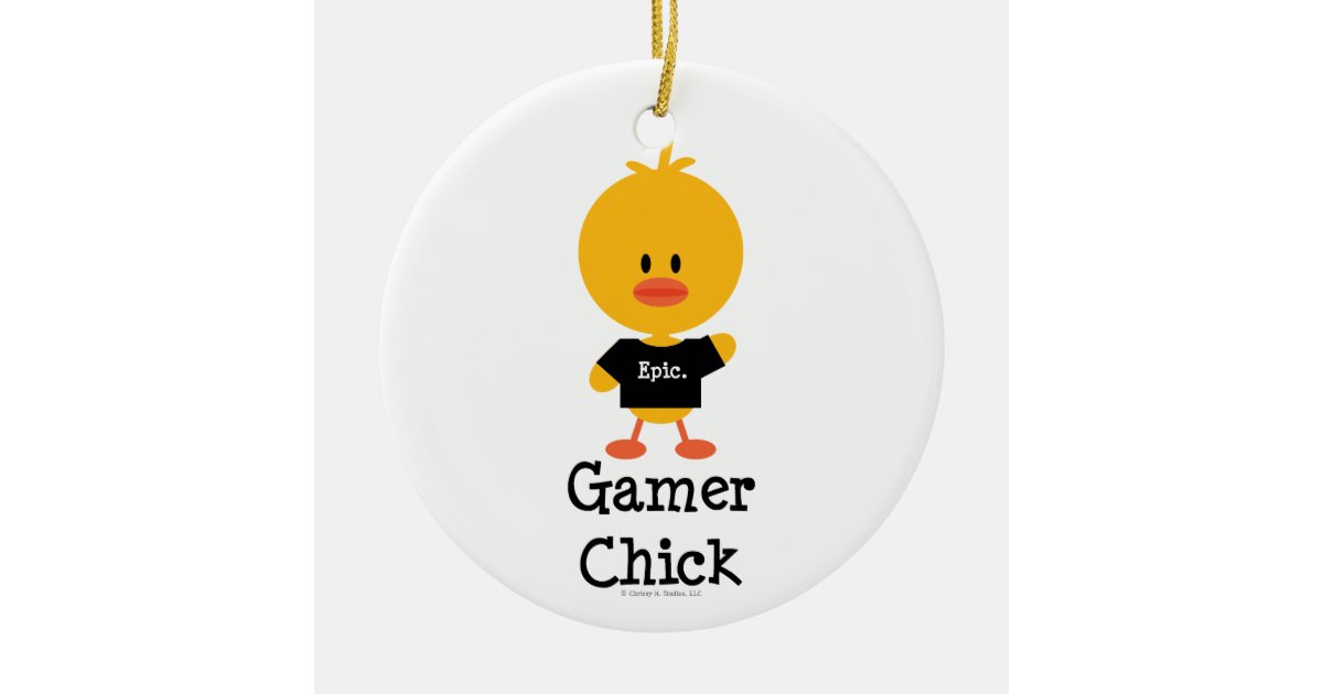 Gamer Chick Ornament | Zazzle