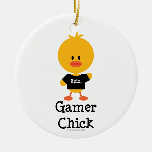 Gamer Chick Ornament | Zazzle