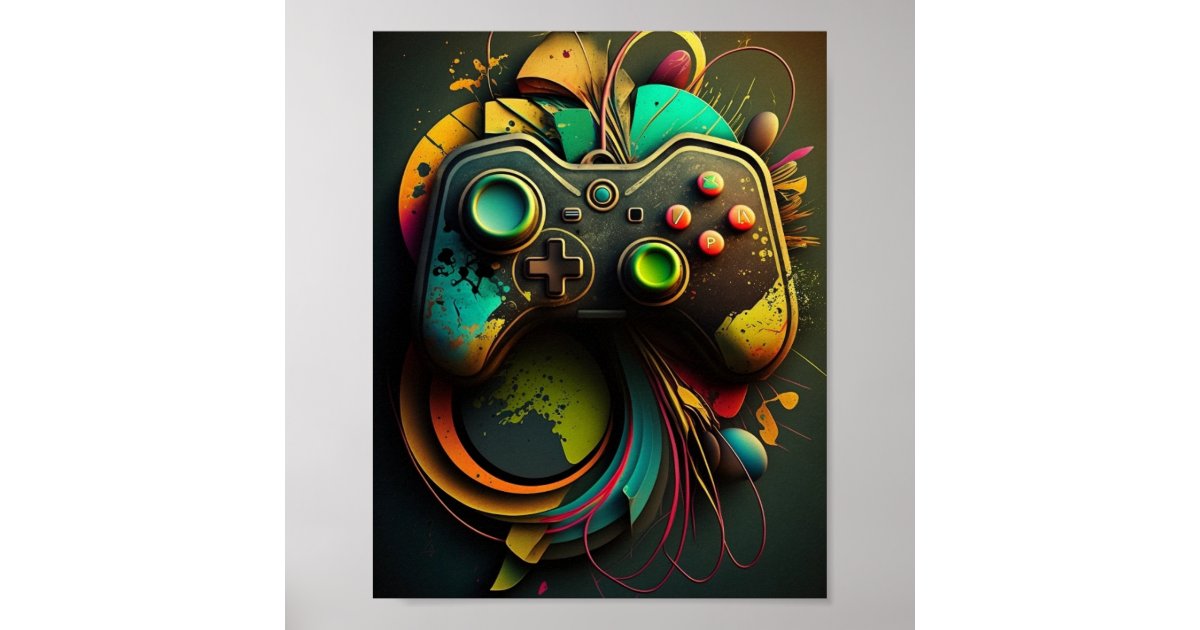 Gamer Controller Poster | Zazzle