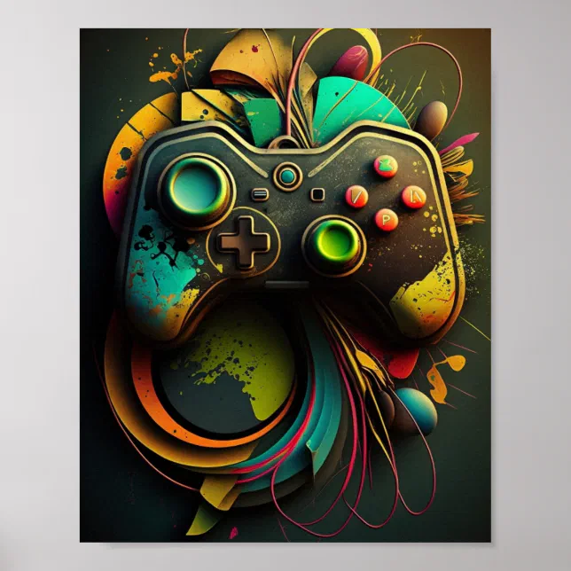 Gamer Controller Poster | Zazzle