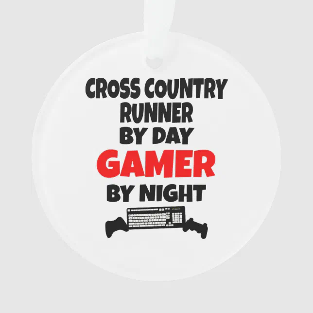 Gamer Cross Country Runner Ornament | Zazzle