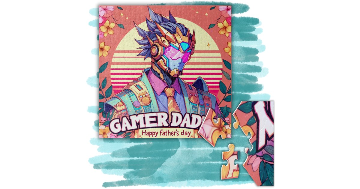 Gamer Daddy Happy Father's Day | Jigsaw Puzzle | Zazzle