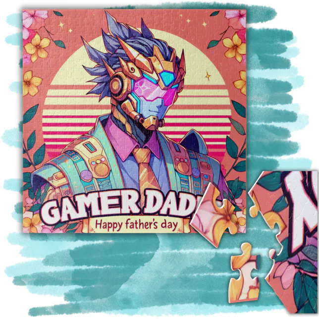 Gamer Daddy Happy Father's Day | Jigsaw Puzzle | Zazzle