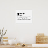 Gamer definition poster | Zazzle