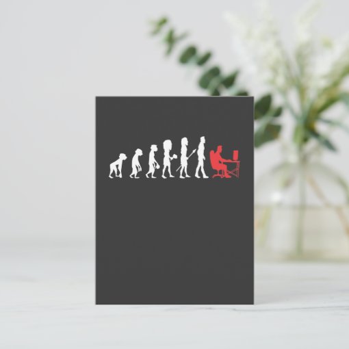 Gamer Evolution Funny Gaming Nerd PC Admin Gamer Postcard | Zazzle