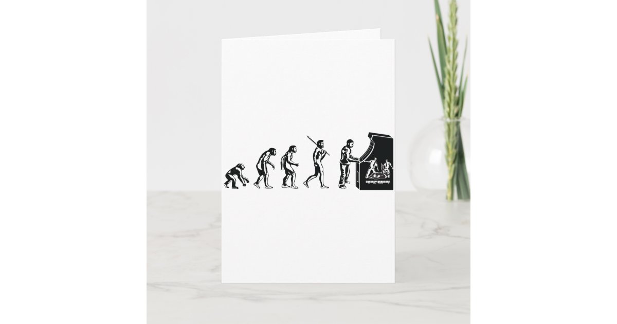 Gamer Evolution - Game Video Games Arcade Geek Card | Zazzle