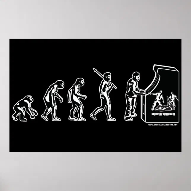 Gamer Evolution Poster - Video Games Gaming Arcade | Zazzle