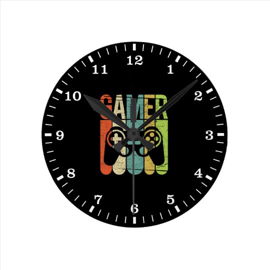 Gamer Game Controller Round Clock | Zazzle.com