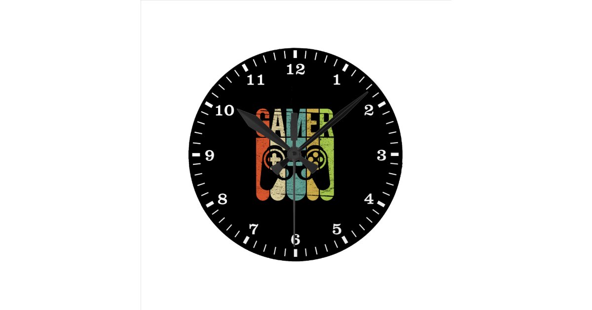 Gamer Game Controller Round Clock | Zazzle.com