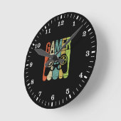 Gamer Game Controller Round Clock | Zazzle