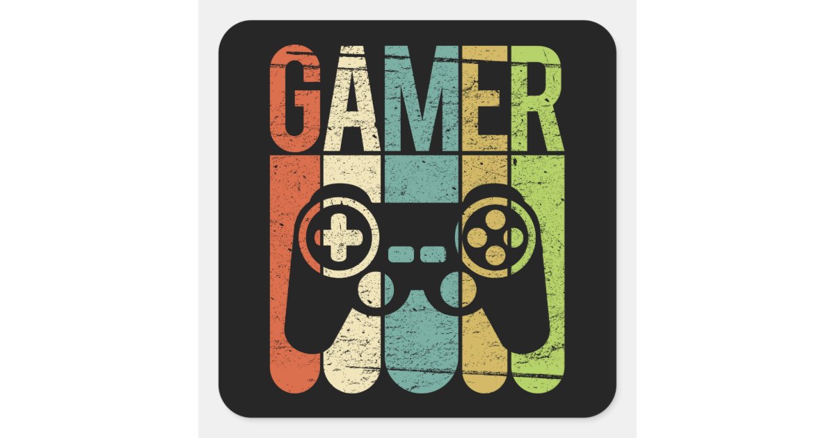 Gamer Game Controller Square Sticker | Zazzle
