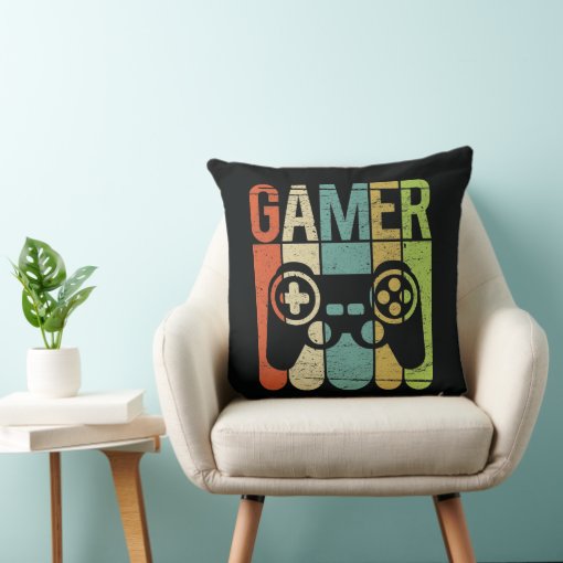 Gamer Game Controller Throw Pillow | Zazzle