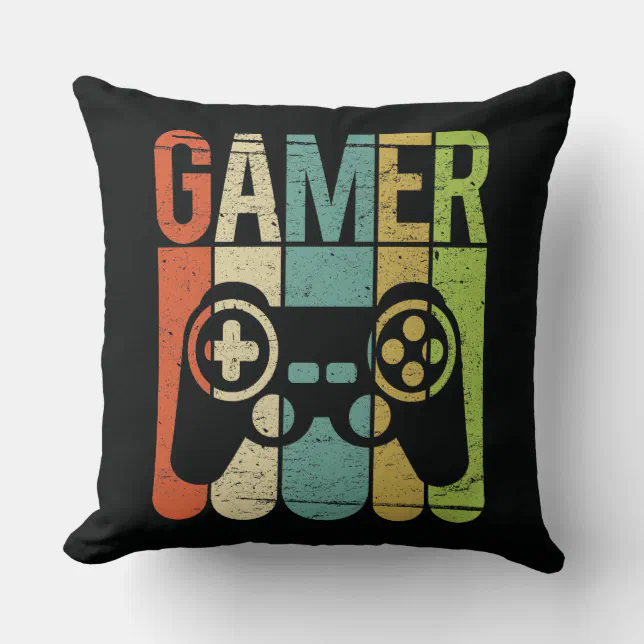 Gamer Game Controller Throw Pillow | Zazzle