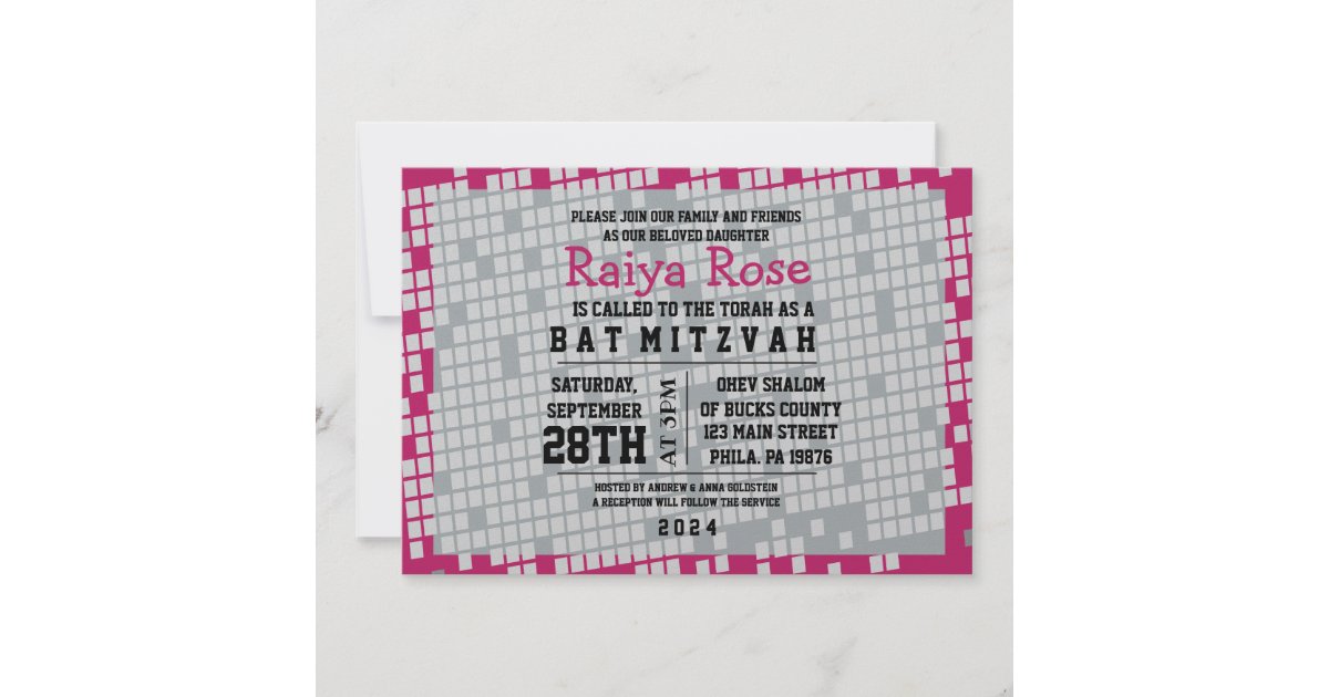 GAMER GAMING DIGITAL Bat Mitzvah Invitation | Zazzle