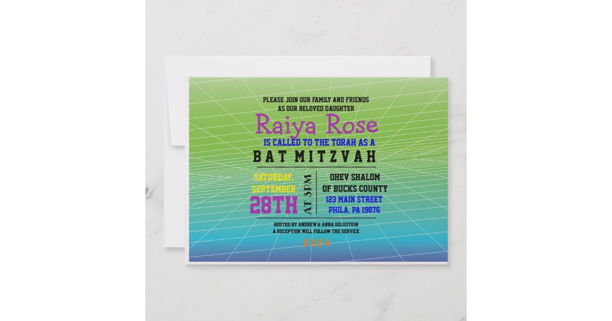 GAMER GAMING DIGITAL Bat Mitzvah Invitation | Zazzle