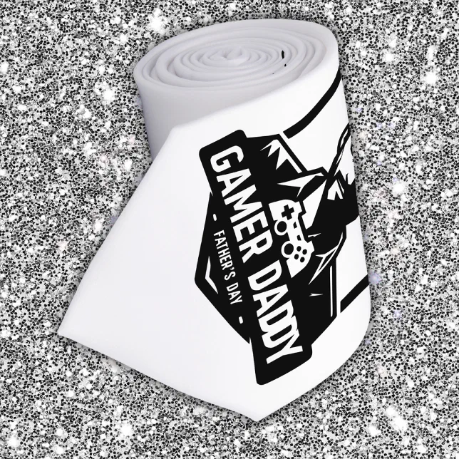 Gamer Geek Dad Happy Father's Day | Neck Tie | Zazzle