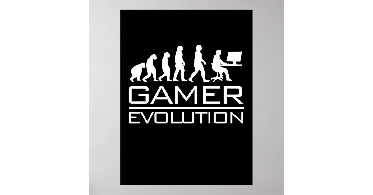 Gamer Gift | Gamer Evolution Poster | Zazzle