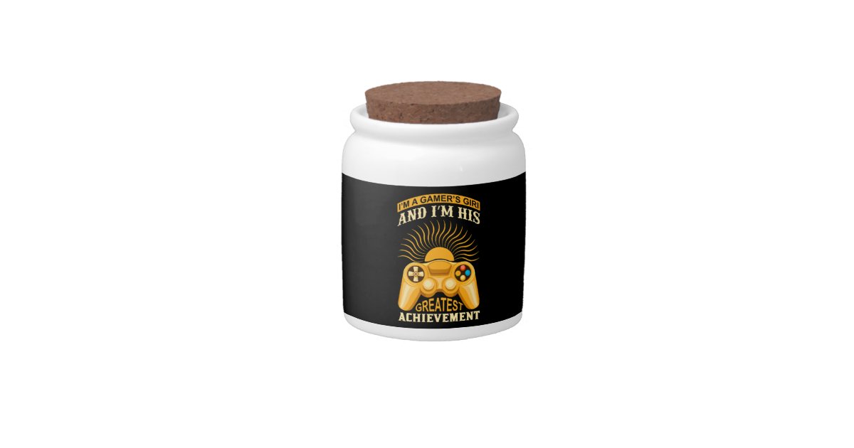 Gamer girl candy jar | Zazzle