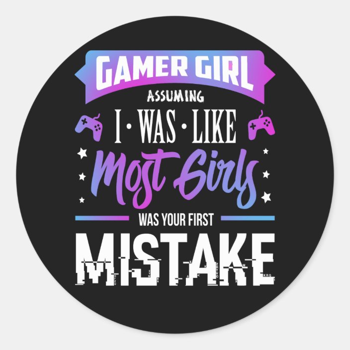 Gamer Girl Sticker | Zazzle.com