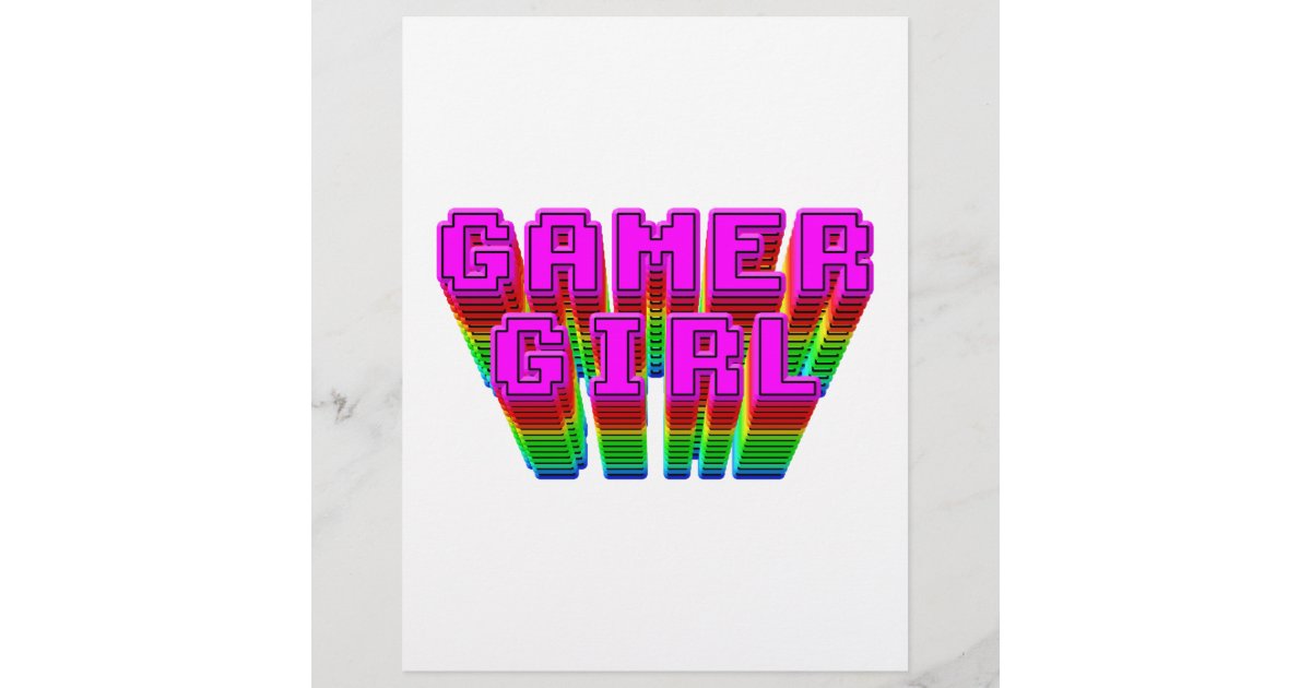 Gamer Girl Text | Zazzle