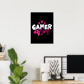 Gamer Girl - Video Gamer, Gaming, Video Game, Game Poster | Zazzle