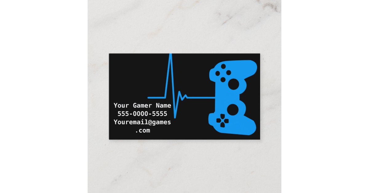 Gamer Heartbeat Video Game Gamer Business Cards | Zazzle