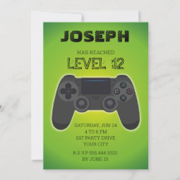 Gamer invitation, video game level up invitation | Zazzle