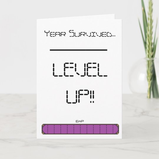 Gamer Level Up Birthday Card | Zazzle.com
