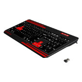 Gamer Red Wireless Keyboard | Zazzle