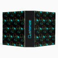 Gamer Retro Neon Pattern 3 Ring Binder | Zazzle