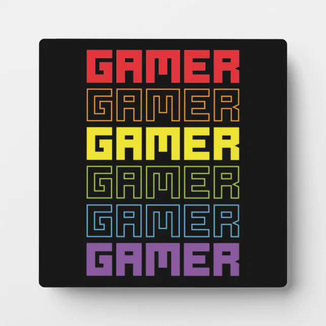 Gamer Retro Old School - Funny Video Gamer, Gaming Plaque | Zazzle