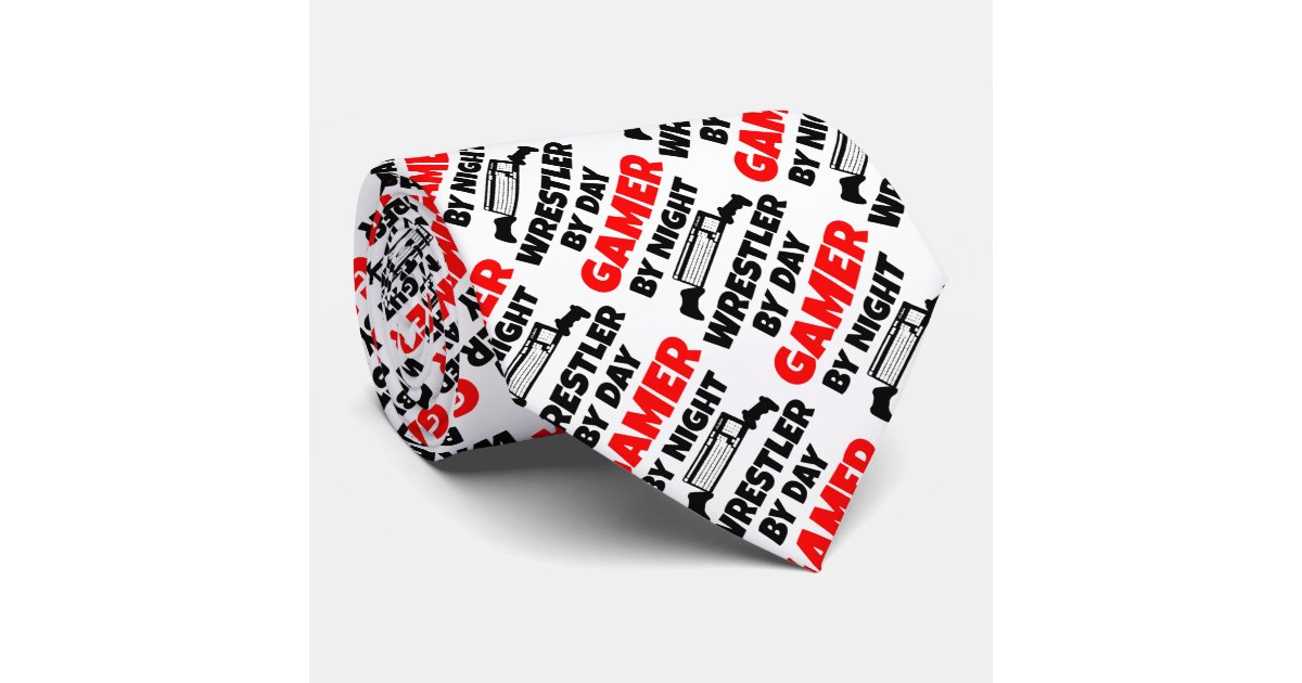 Gamer Wrestler Neck Tie | Zazzle