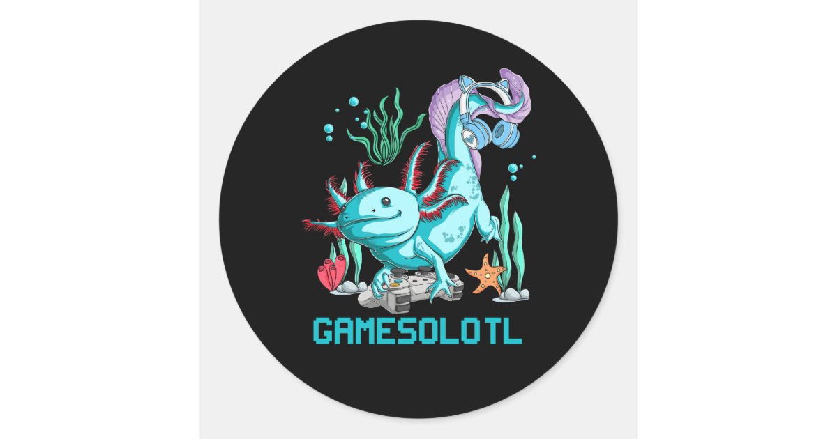 Gamesolotl Axolotl Video Game Kawaii Anime Japanes Classic Round ...