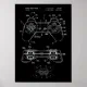 Gaming Controller Blueprint Art Poster | Zazzle