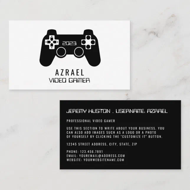 Gaming Controller, Video Gamer Business Card | Zazzle