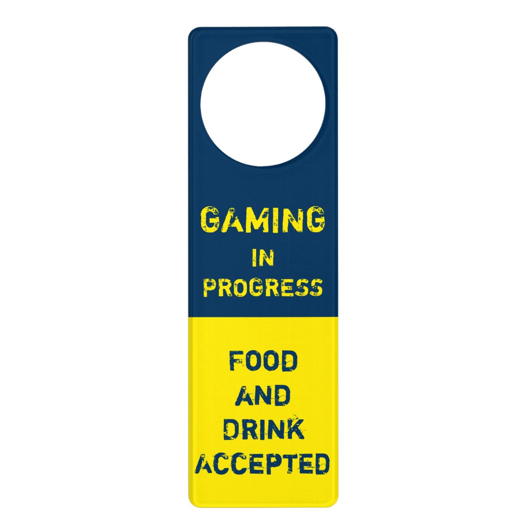 Gaming In Progress - Video Game - GG Door Hanger | Zazzle