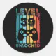 Gaming Level 39 Unlocked 39th Birthday Gift Gamer Classic Round Sticker ...