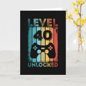 Gaming Level 40 Unlocked 40th Birthday Gift Gamer Card | Zazzle
