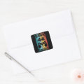 Gaming Level 44 Unlocked 44th Birthday Gift Gamer Square Sticker | Zazzle