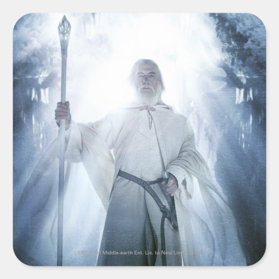GANDALF™ Glowing Square Sticker | Zazzle