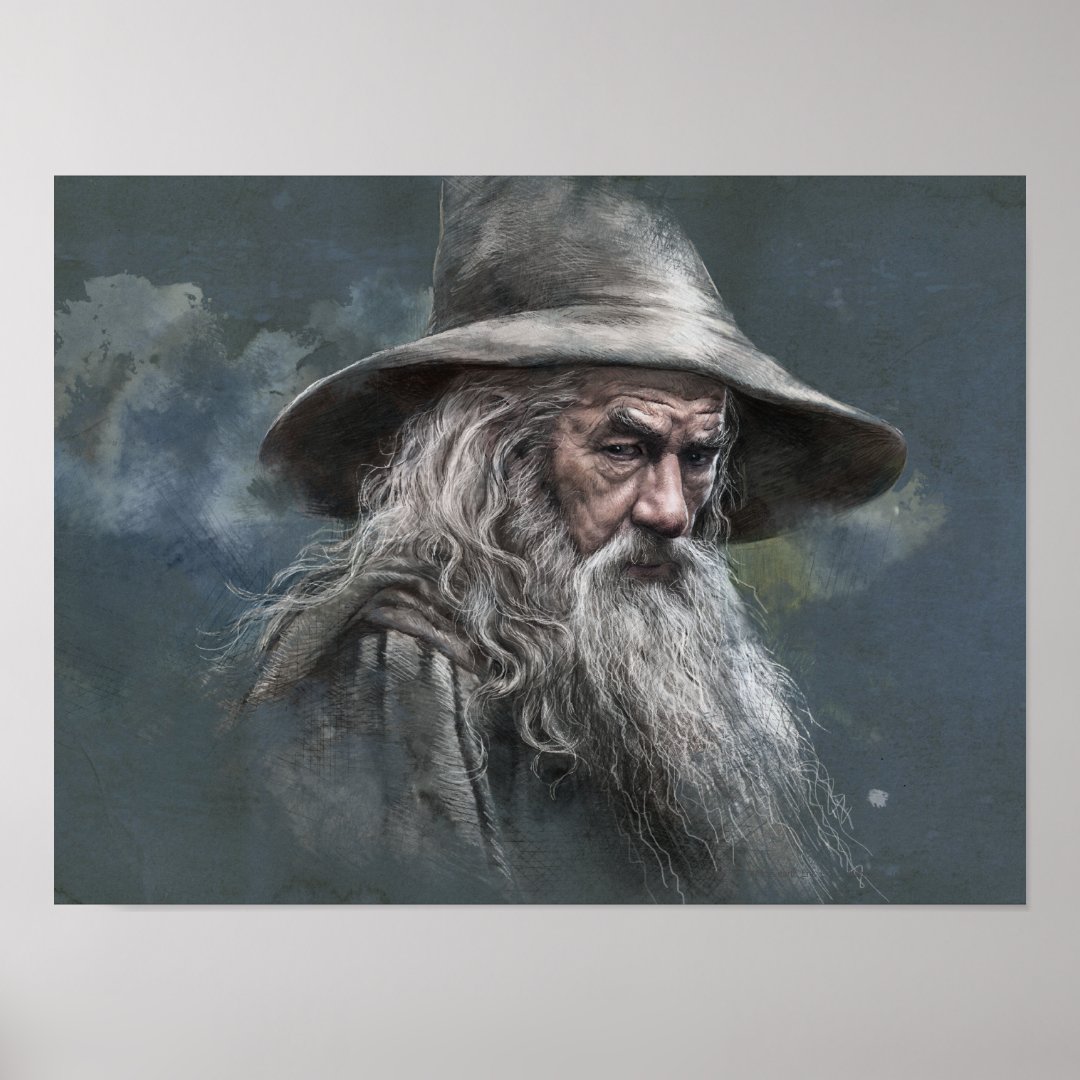 Gandalf Illustration Poster | Zazzle