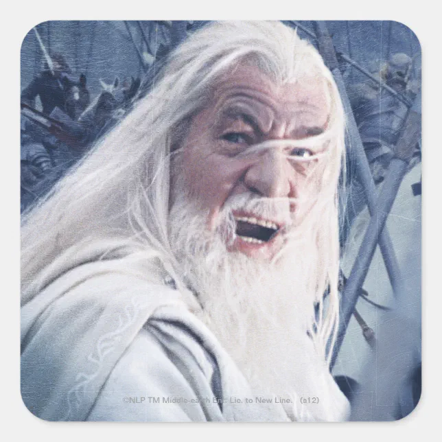 GANDALF™ In Battle Square Sticker | Zazzle