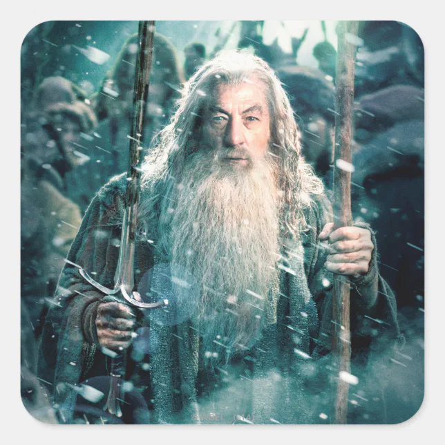 Gandalf The Gray Square Sticker | Zazzle