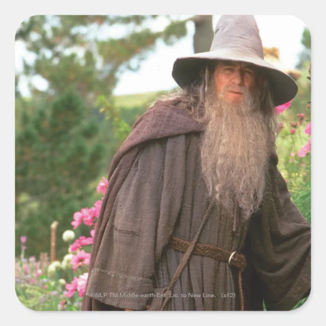 GANDALF™ with Hat Square Sticker | Zazzle