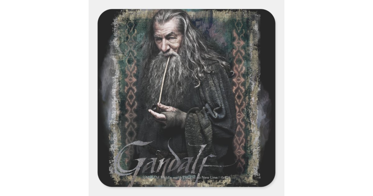 Gandalf With name Square Sticker | Zazzle