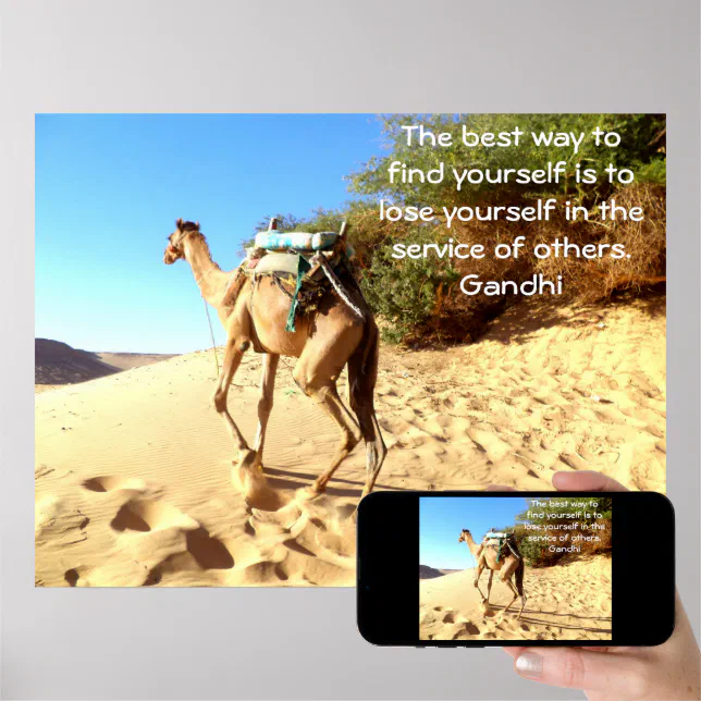 Gandhi Inspirational Quote About Self-Help Poster | Zazzle