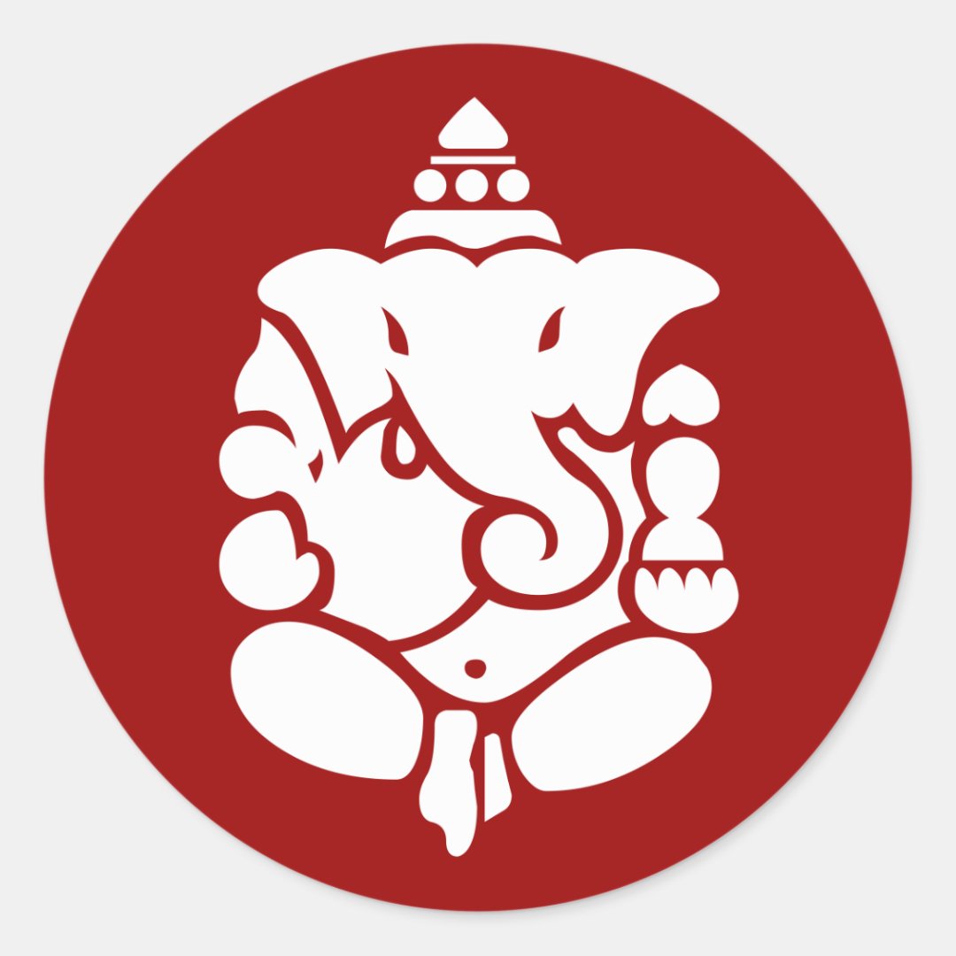 Ganesha Classic Round Sticker | Zazzle