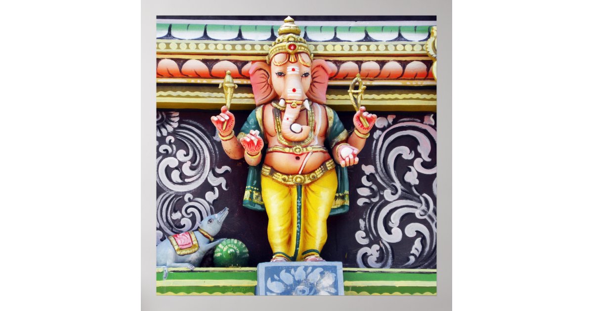 Ganesha God Statue Poster | Zazzle