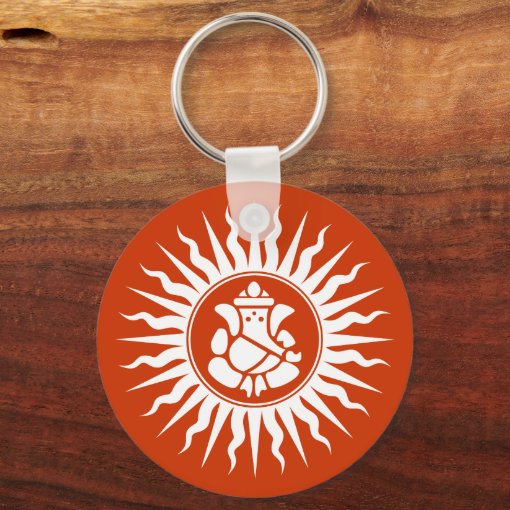 Ganesha Hindu God Sign Keychain | Zazzle