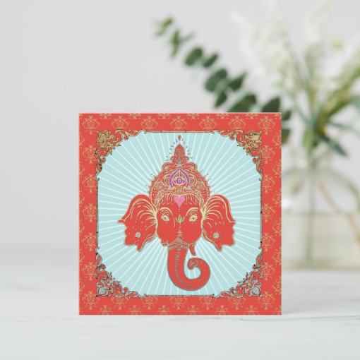 GANESHA Indian God - Invitation Card | Zazzle